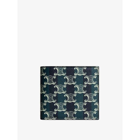 Celine | Accessories | Celine Men Bifold Triomphe Canvas And Leather ...